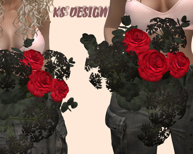 Second Life Marketplace - KS Design: Bouquet of roses "Favorite"#15