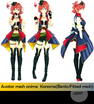 Second Life Marketplace - Avatar mesh anime Kaname Bento fitted mesh