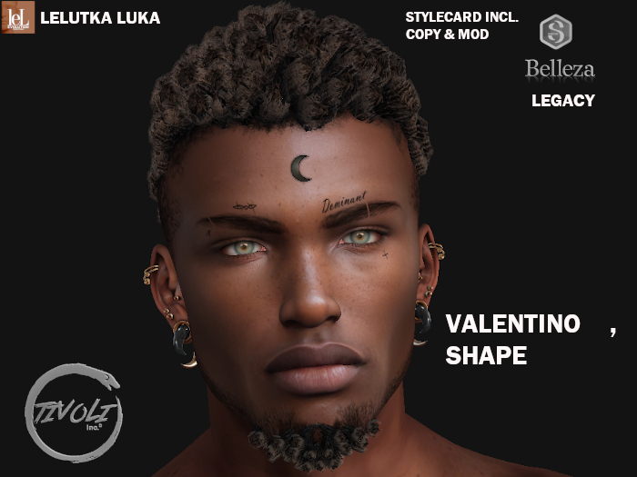 Second Life Marketplace - -Tivoli inc - Lelutka Luka Shape Valentino ...
