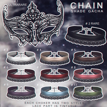 Second Life Marketplace - #10 - CHAIN - Shade - Choker - blue