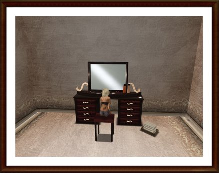 Second Life Marketplace - esbe design-Dressing Table Brown