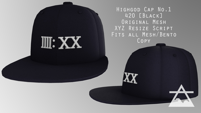 Second Life Marketplace - Highgod 420 Cap No.1 [Black]