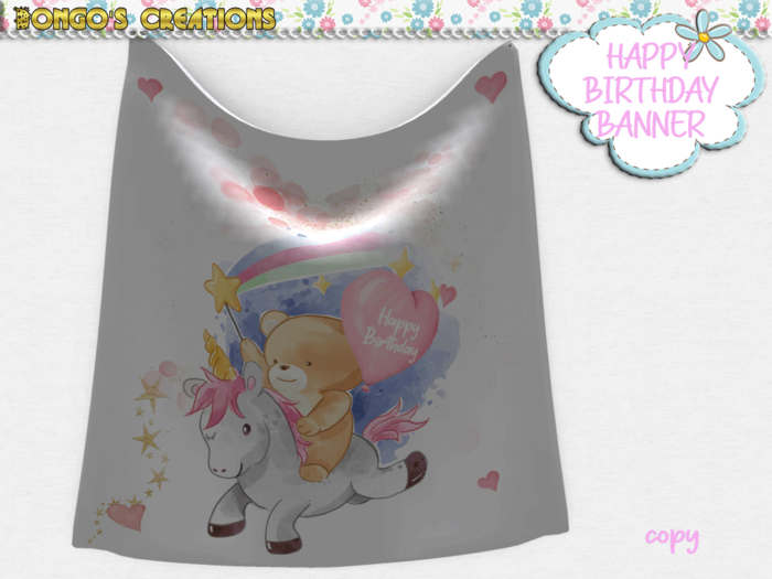Second Life Marketplace - BMC864- HAPPY BIRTHDAY - BANNER.