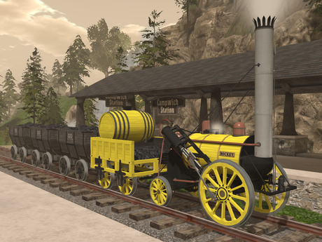Second Life Marketplace - Stephenson's Rocket, by Infinity Freight v1.1