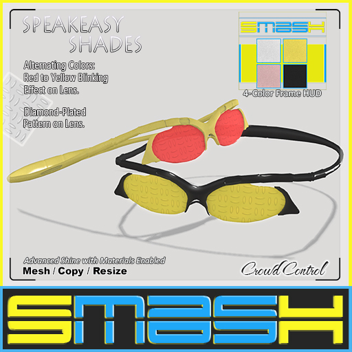Second Life Marketplace - SMASH - Speakeasy Shades (Version: Crowd Control)