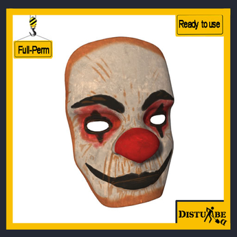 Second Life Marketplace - ::DisturbeD:: Clown Mask - FULL PERM MESH