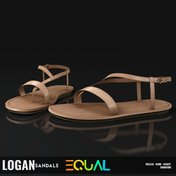 Second Life Marketplace - EQUAL - Logan Sandals TAN