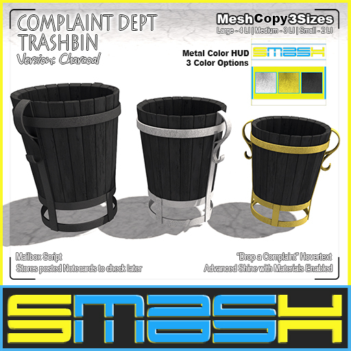 Second Life Marketplace - SMASH - Complaint Dept. Trashbin (Version ...