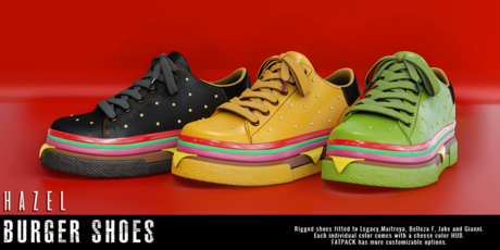 Second Life Marketplace - HAZEL - Burger Shoes - Yellow