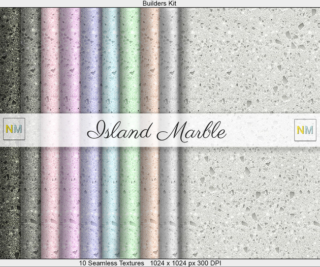 Second Life Marketplace - Island Marble Builders Kit 10 Seamless ...