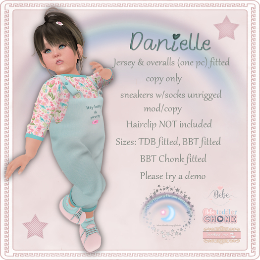 Second Life Marketplace - OUD Danielle Blue TDB, BBT, BBTC Fitted DEMO