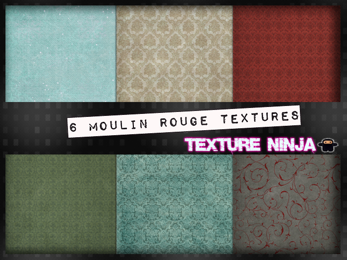 Second Life Marketplace - TEXTURE NINJA -> 6 x Moulin Rounge textures