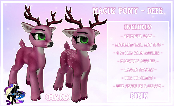 Second Life Marketplace - Magik Pony - Pink Deer (Mare)