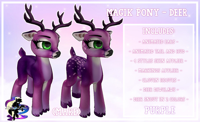 Second Life Marketplace - Magik Pony - Purple Deer (Mare)