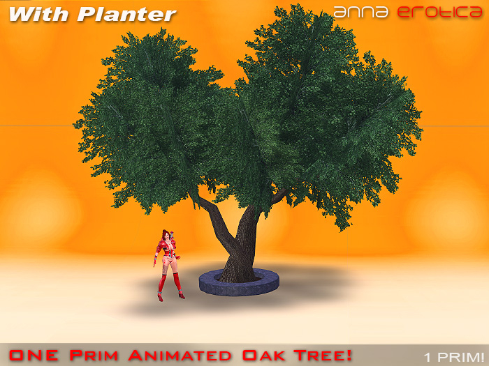 Second Life Marketplace - Anna Erotica - ONE Prim Animated Oak Tree