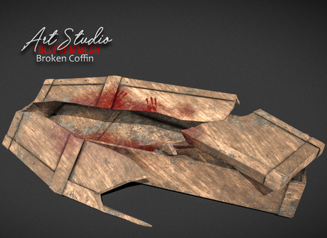 Second Life Marketplace - Art Studio.FULL PERM \\ Broken Coffin
