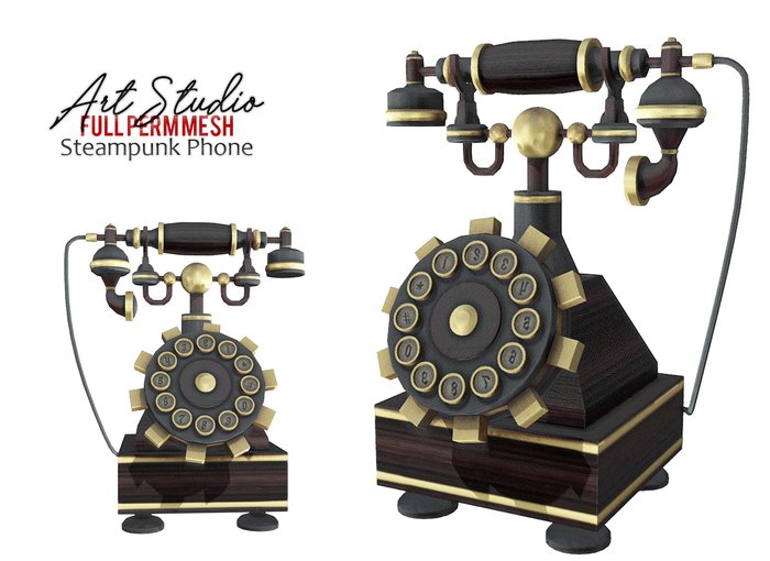 Second Life Marketplace - Art Studio.FULL PERM \\ Steampunk Phone