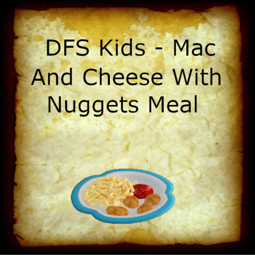 Second Life Marketplace - DFS Kids - Mac And Cheese With Nuggets Meal ...