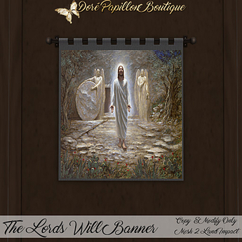 Second Life Marketplace - DPB The Lords Will Banner - His Resurrection