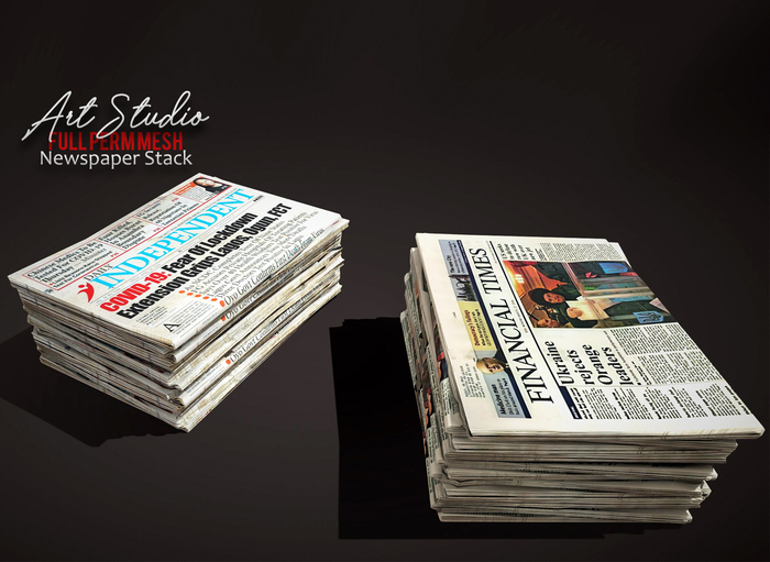 Second Life Marketplace - Art Studio.FULL PERM \\ Newspaper Stack