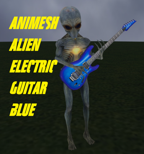 Second Life Marketplace - alien electric guitar blue