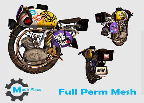 Second Life Marketplace - Mesh Place - Cyberpunk MonoBike (add to unpack)