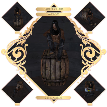 Second Life Marketplace - Studio Craft * Barrel Chair (BOX)