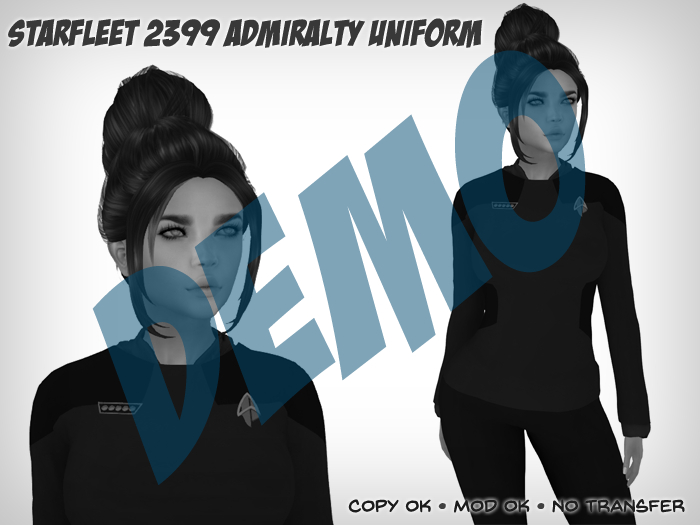 Second Life Marketplace - Starfleet 2399 Admiralty Uniform DEMO (Maitreya)