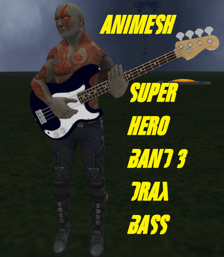 Second Life Marketplace - super hero band 3 bass player drax