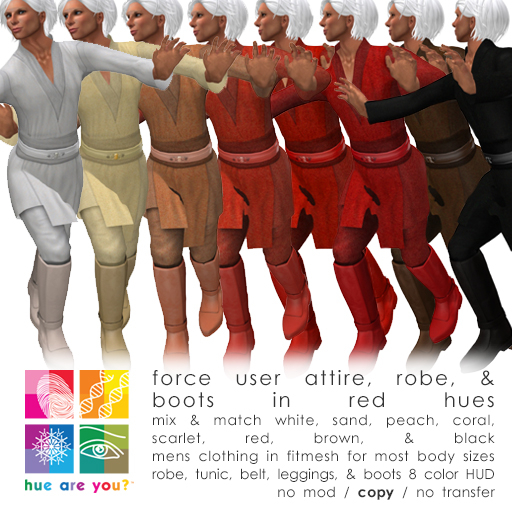 Second Life Marketplace - "hue are you?" red hues force user men's attire