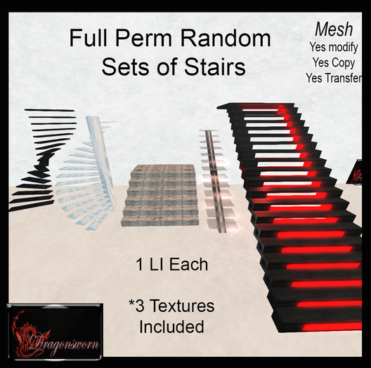 Second Life Marketplace - Full Perm Random Sets of Stairs