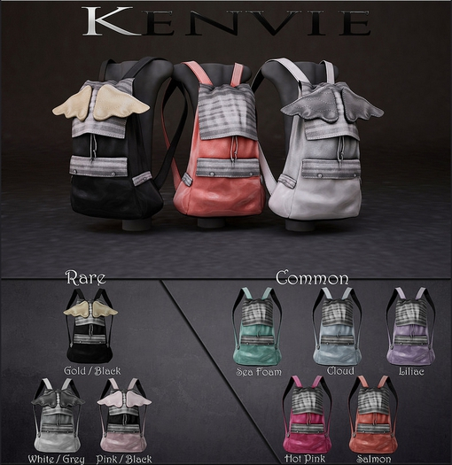 Second Life Marketplace - Kenvie - Kawaii Backpack Salmon