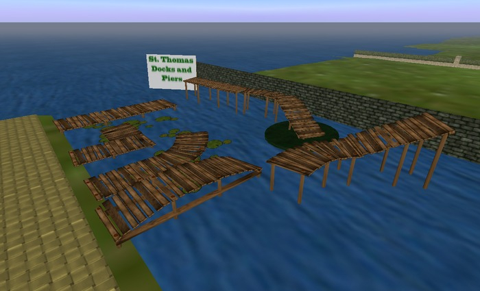 Second Life Marketplace - Prim by Prim Creations: Wooden Dock Set Kit 7 ...