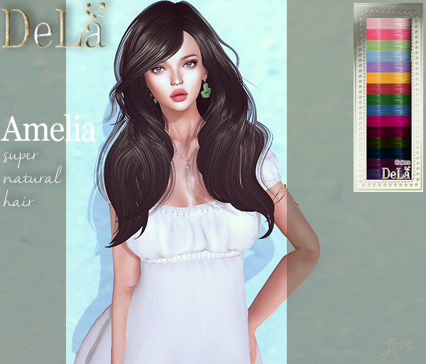Second Life Marketplace - =DeLa*= Mesh Hair "Amelia" Colors