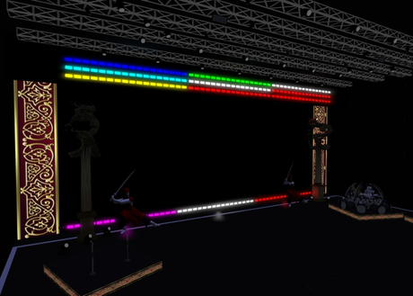 Second Life Marketplace - Backdrop Lighting Bar V700bs Professional Series
