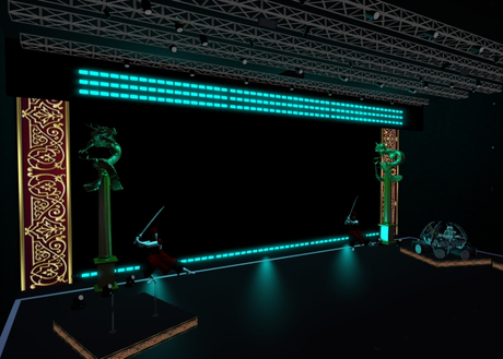 Second Life Marketplace - Backdrop Lighting Bar V700bs Professional Series