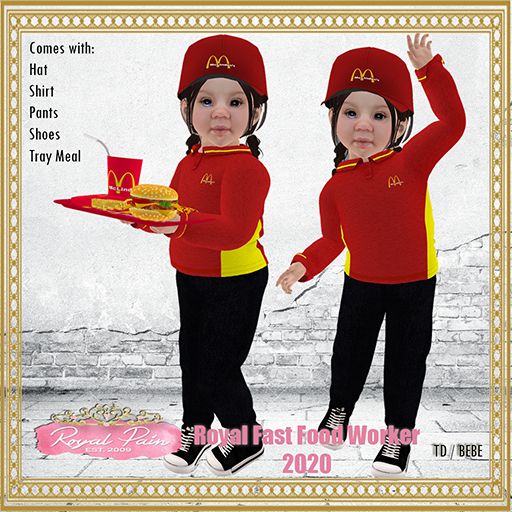 Second Life Marketplace - *-* Royal Pain *-* Royal Fast Food Worker ...