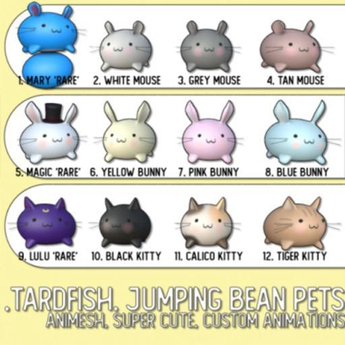 Second Life Marketplace - .Tardfish. 2. White Mouse Jumping Bean BOXED