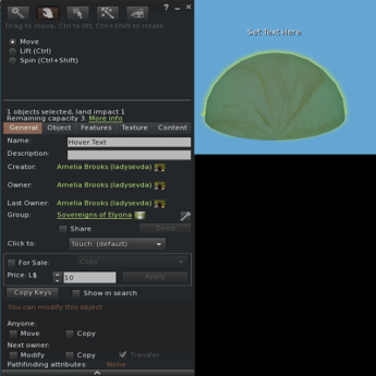 Second Life Marketplace - {SMD} Hover Text