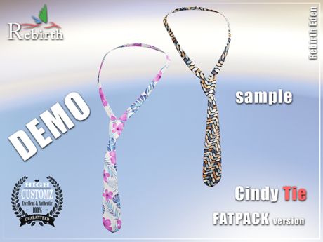 Second Life Marketplace - DEMO Cindy Tie for REBIRTH Eden body - FATPACK