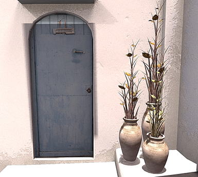 Second Life Marketplace - CJ Liberty Sparsely Leafed Shrub in Vase - 3in1