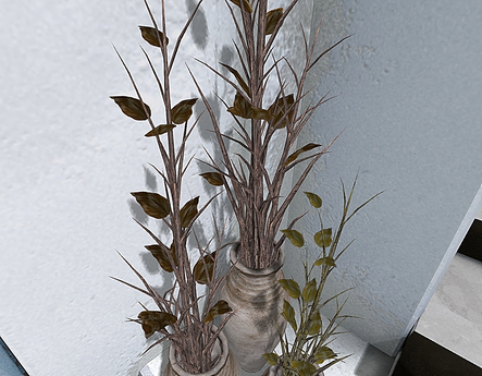 Second Life Marketplace - CJ Liberty Sparsely Leafed Shrub in Vase - 3in1