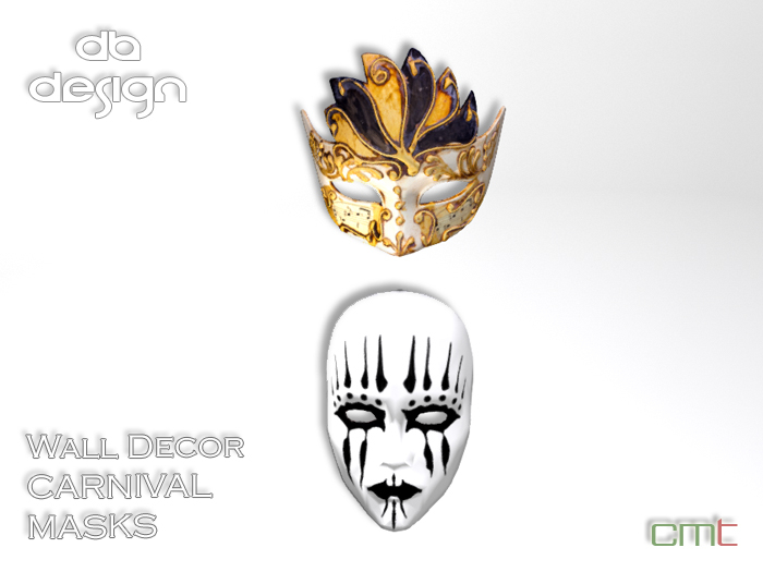 Second Life Marketplace - ::db:: Wall Decor CARNIVAL MASKS