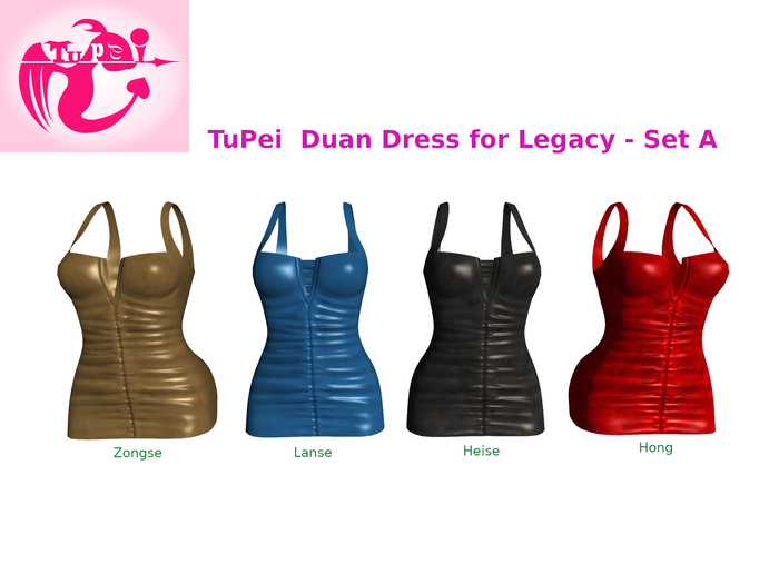 Second Life Marketplace - TuPei Duan Dress-Set of 4 for Legacy - Set A