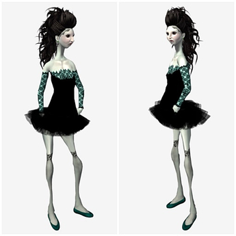 Second Life Marketplace - VC - Green Alien Ballerina - Fullavatar