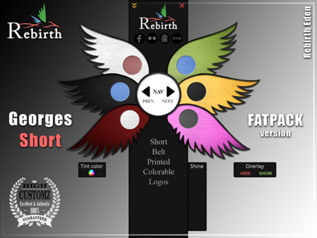 Second Life Marketplace - DEMO Georges Short for REBIRTH Eden body ...