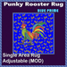 Second Life Marketplace - RUG SQUARE Punky Rooster, Blue Prime