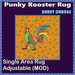 Second Life Marketplace - RUG SQUARE Punky Rooster, Burnt Orange