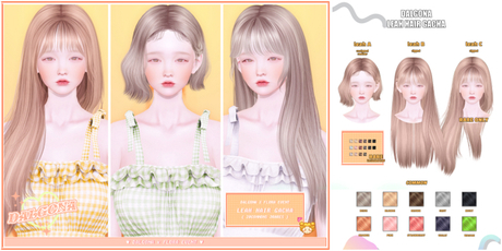 Second Life Marketplace - DALGONA - leah hair gacha - B orange