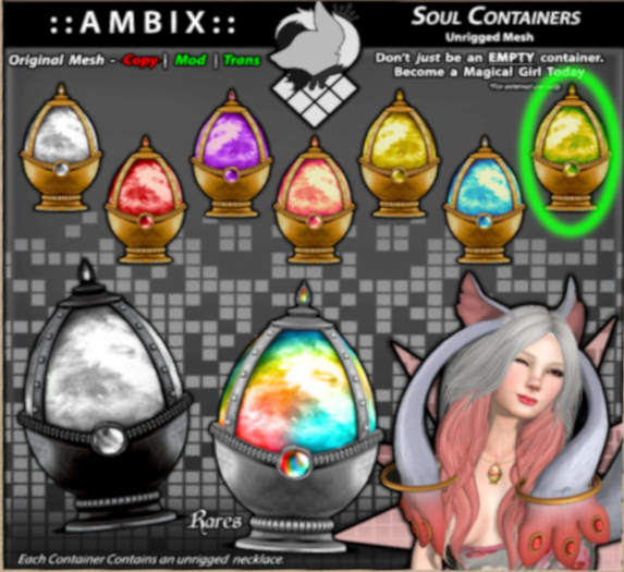 Second Life Marketplace - ::AMBIX:: Soul Container [Midori]
